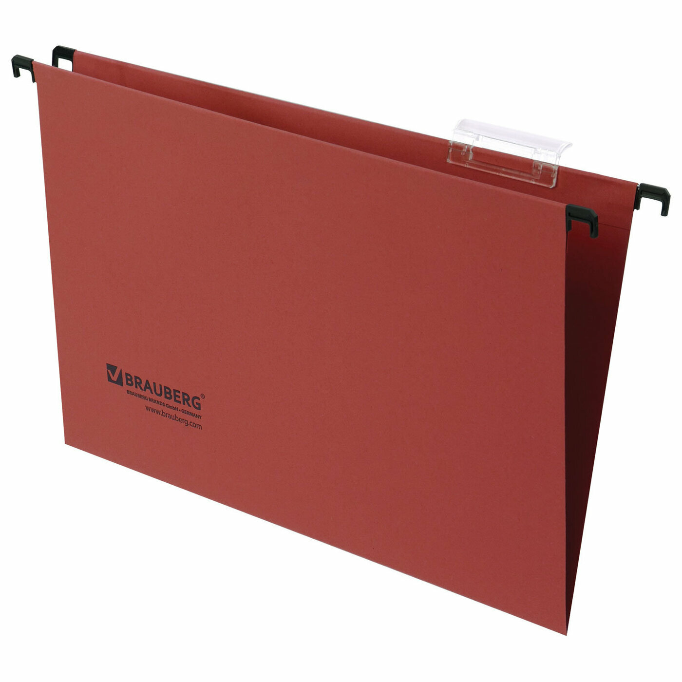 Подвесные папки Brauberg А4/Foolscap (406х245 мм), до 80 листов, 10 шт, красные, картон (231796)