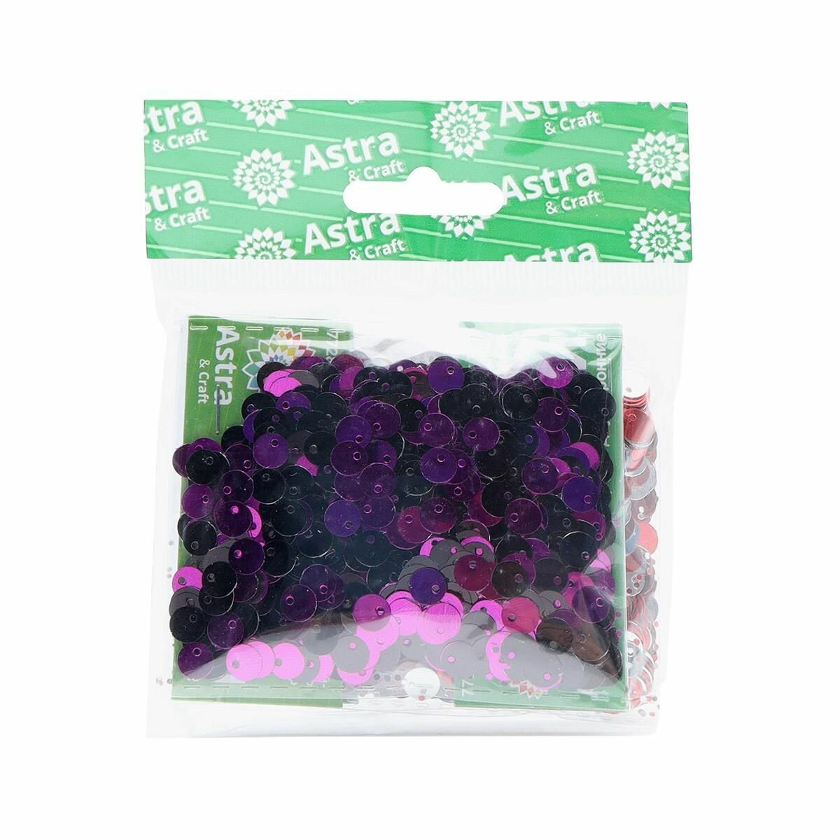 Пайетки Astra&Craft двусторонние "Ассорти №2", 6 мм, 3 цвета по 10 гр, 1 шт
