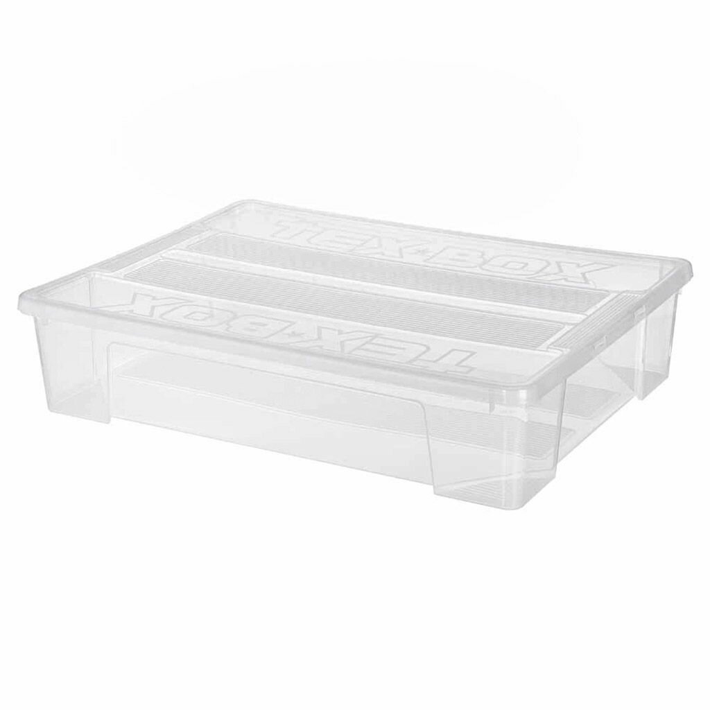 Контейнер-ящик Бытпласт хозяйственный для хранения пластмассовый 61 л, 78,5х58,8х17,2 см, прозрачный (434207501)
