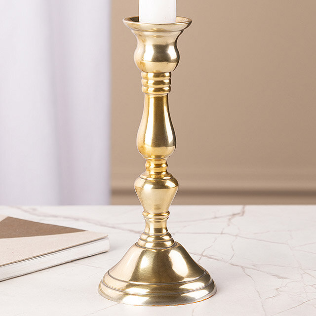 Декоративный подсвечник на 1 свечу Юхан 18 см, золотой, Swerox, K234-GO