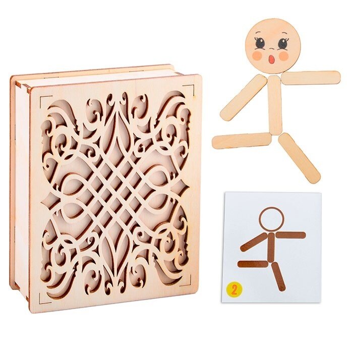 Деревянная мозаика Smile Decor из палочек "Человечки" (П705)