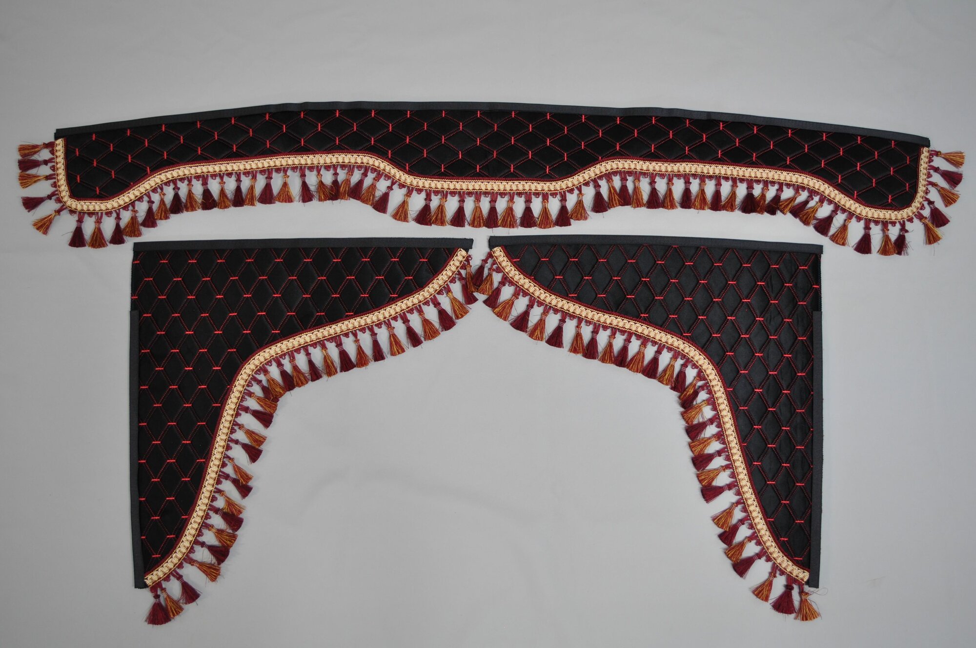 Ламбрекены Газель 3302 (1.5м) с бахромой. Алькантара