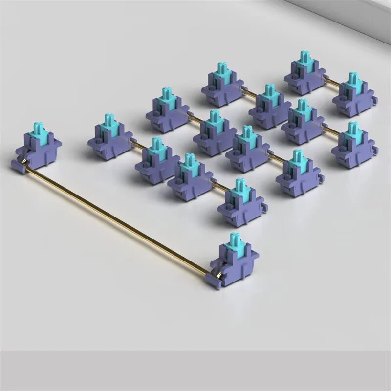 FL CMMK FL-ESPORTS V4 Стабилизатор для механической клавиатуры POK Not lube 6.25U 2U 4, Purple Blue