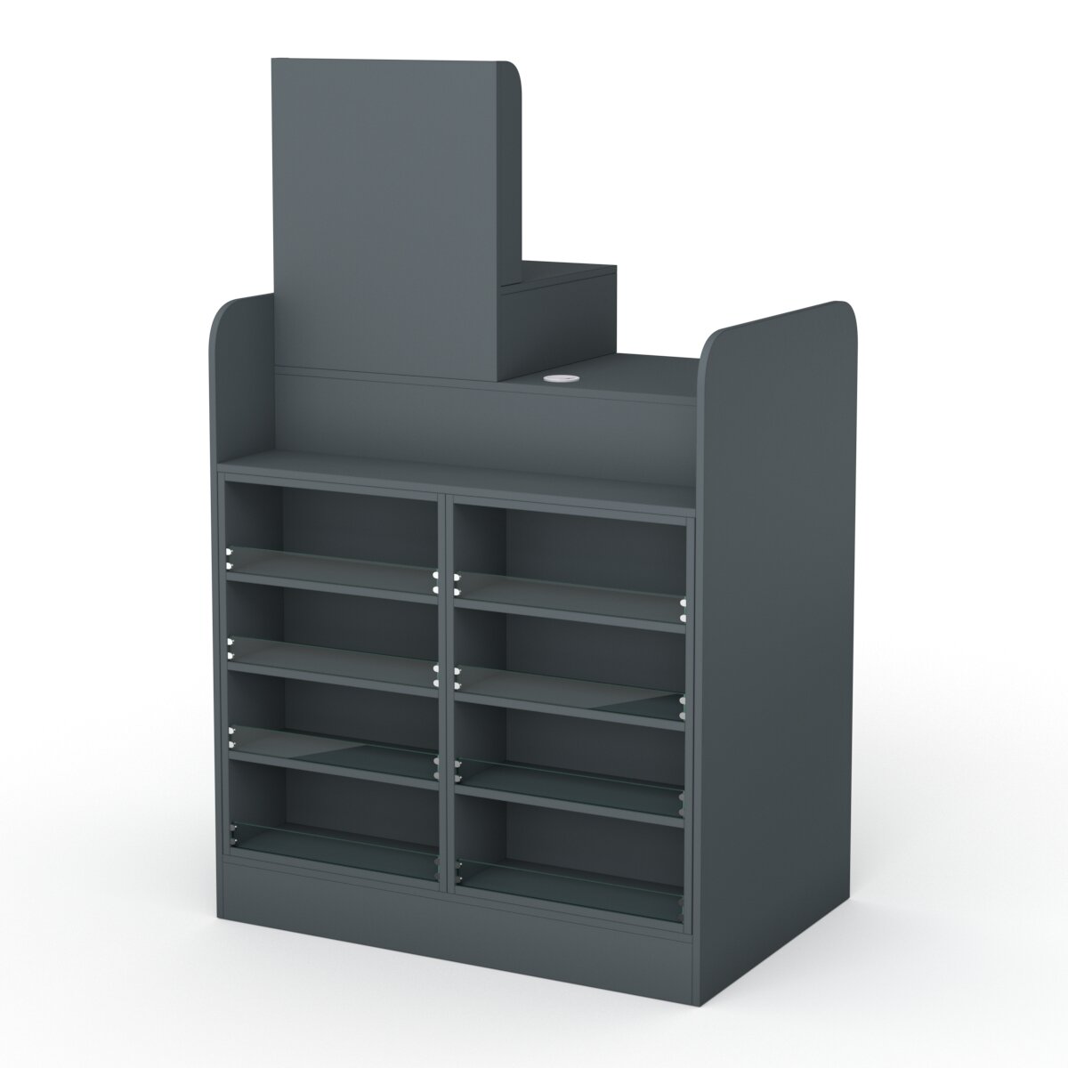 Кассовый стол "ривьера молди" №4А (левосторонний), Темно-Серый