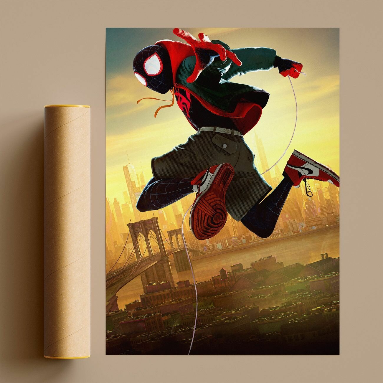 Постер Человек паук 50х70 см без рамы/ Марвел, Человек Паук, Майлз Моралес/ Плакат для интерьера, в подарок