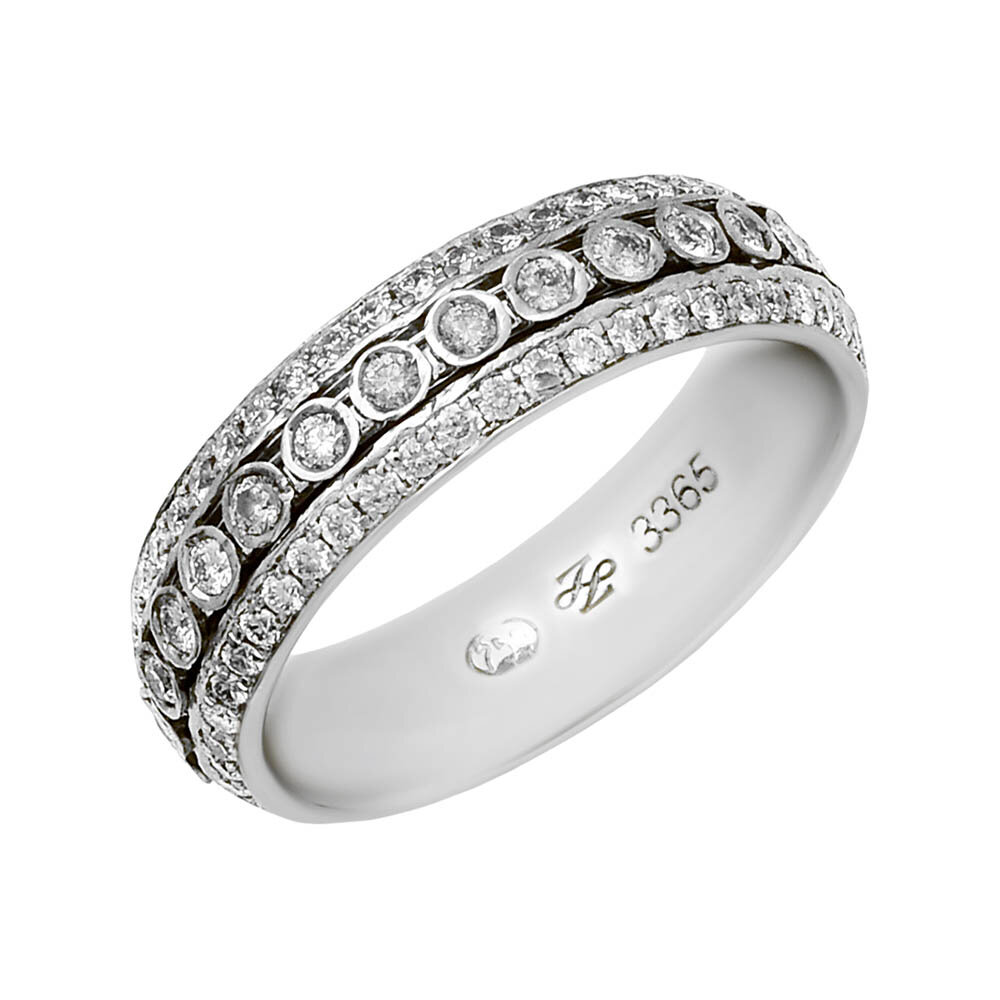 кольцо из белого золота, с бриллиантами