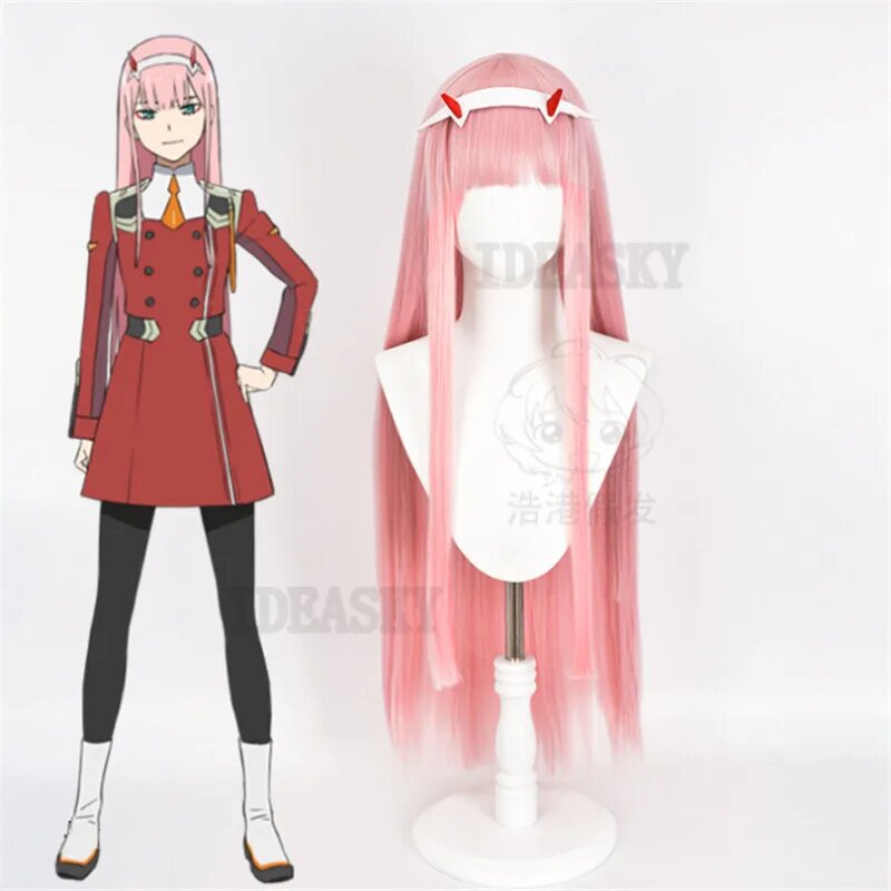 Косплей парик IDEASKY DARLING in the FRANXX 02 ZERO TWO розовый Wig And Headwear