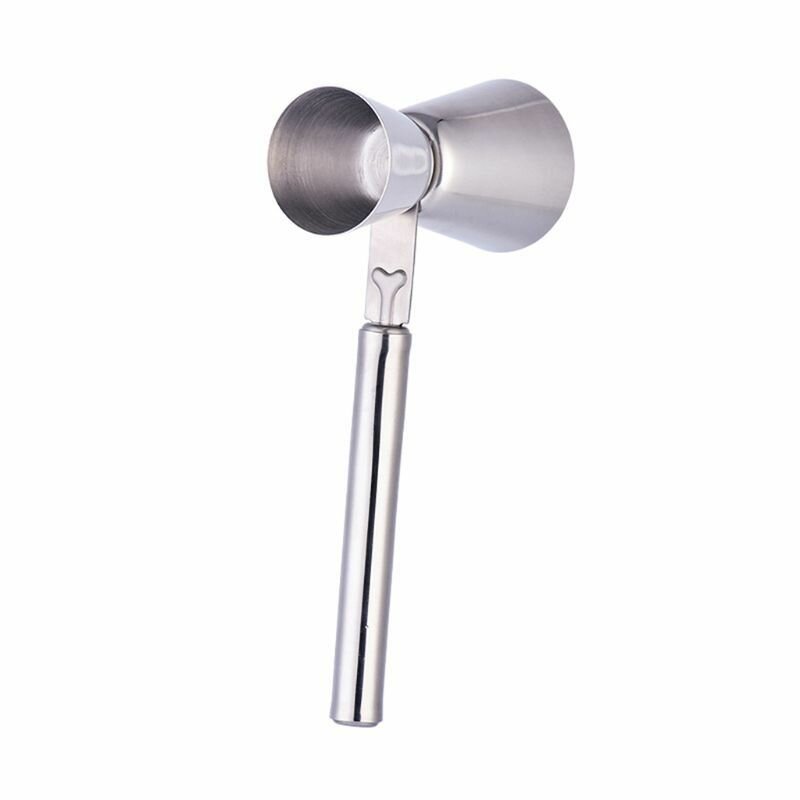 Мерный стаканчик с прямым горлышком и двуглавой ручкой из нержавеющей стали объемом 15/30 мл