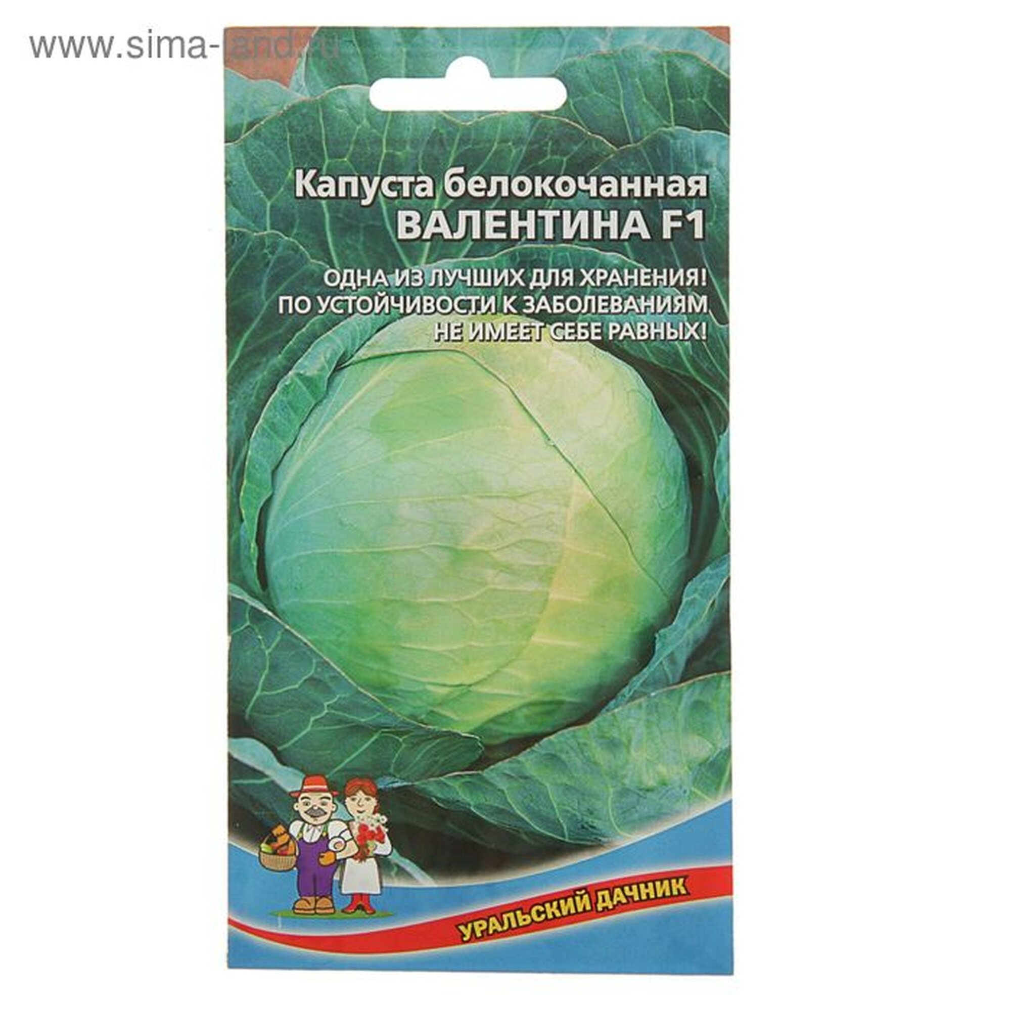 Семена Капуста белокочанная "Валентина F1" поздний, кочан 3,5-5 кг, очень плотный 0,1 г