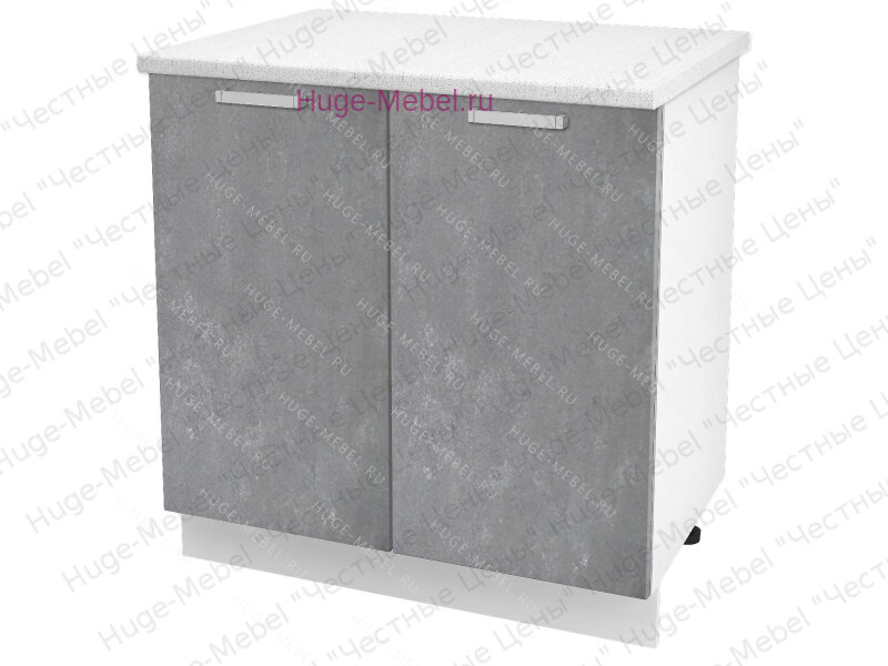 Шкаф кухонный нижний 800 Бетон (бетон серый) Huge Mebel. Ширина 800 Высота 840. Модули кухонные нижние