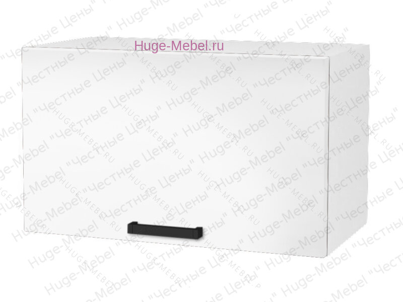 Антресольный кухонный шкаф верхний 600 Пасаденна (белый бриллиант) Huge Mebel . Ширина 600 Высота 360. Кухонные шкафы