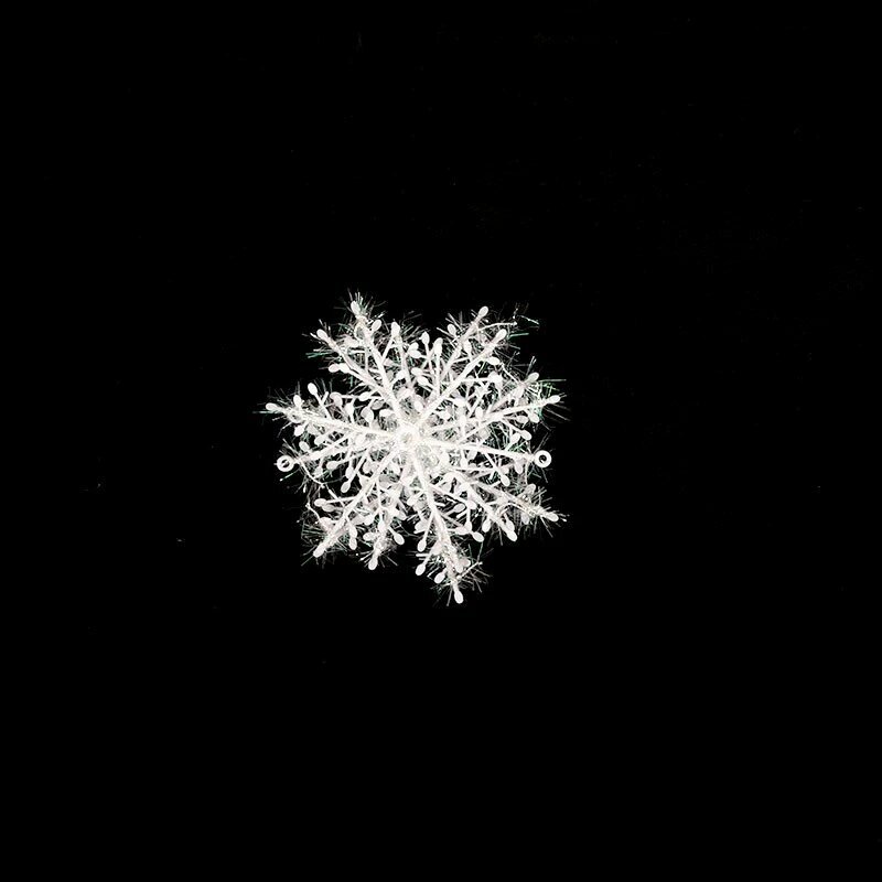 Рождественские украшения для елки в виде снежинок, обернутых проволокой, 10-30 см, гирлянда из снежинок, рождественские