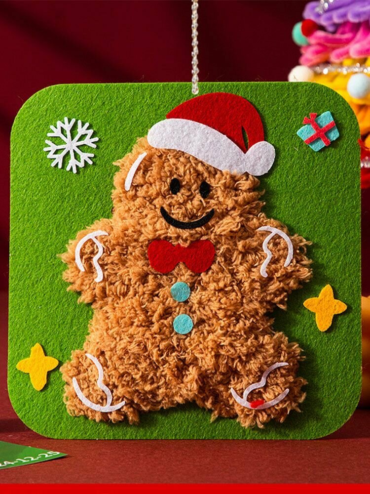 Рождественский набор для детского творчества DIY, фетровая поделка Ёлочка, швейный комплект с нитками, развивающая игрушка и подарок