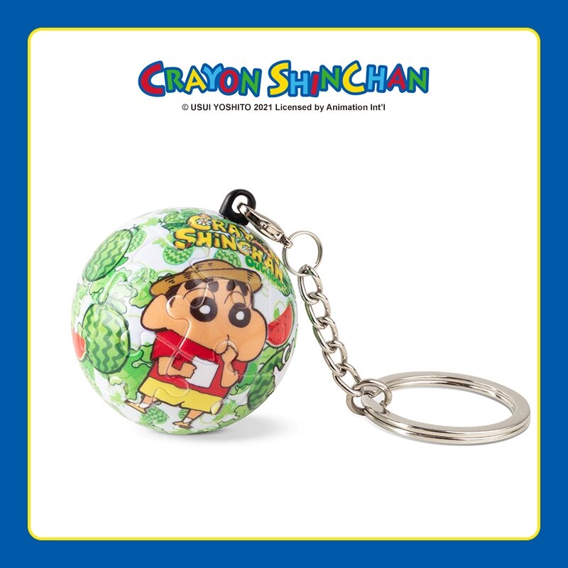 3D-брелок-пазл Crayon Shin-chan (Крэйон Шин-чан) с аниме-тематикой, коллаборация, милый, летний, мелон, A3609 Летняя