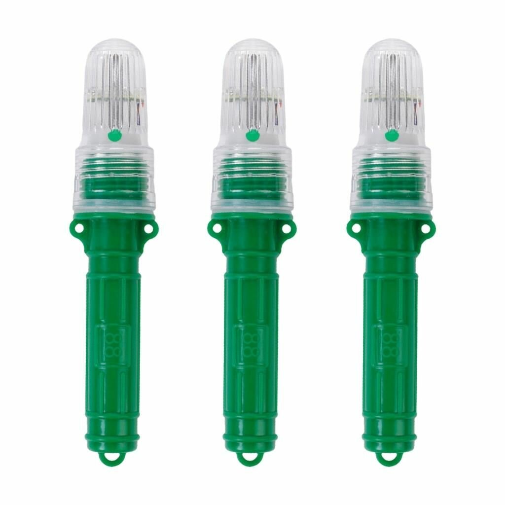 3 шт. LED лампа для рыбалки, морской сигнальный свет, устройство с мигающим светом, предупреждающий свет для рыболовной сети, Зеленый