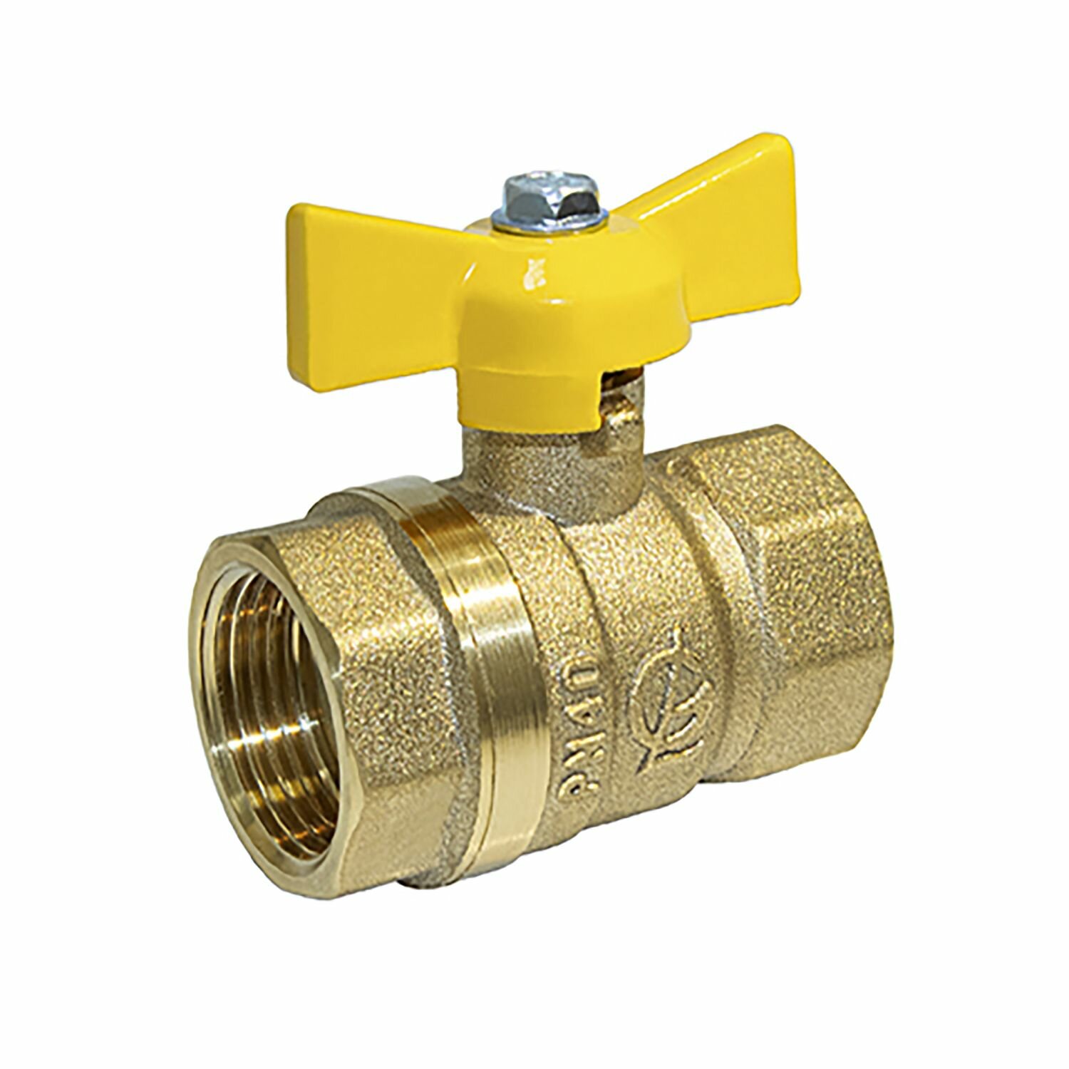 Кран газовый ду15 вн-вн (бабочка)