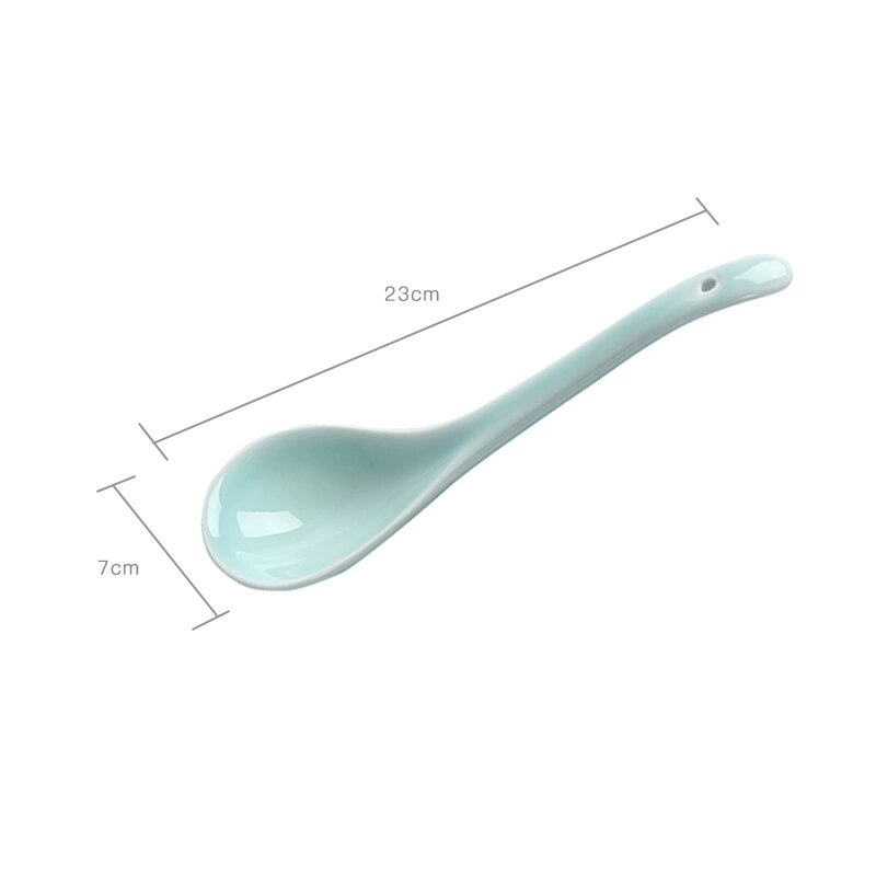 Фарфоровая ложка, керамическая ложка для супа, японская посуда, креативная ложка для риса и каш, простая детская