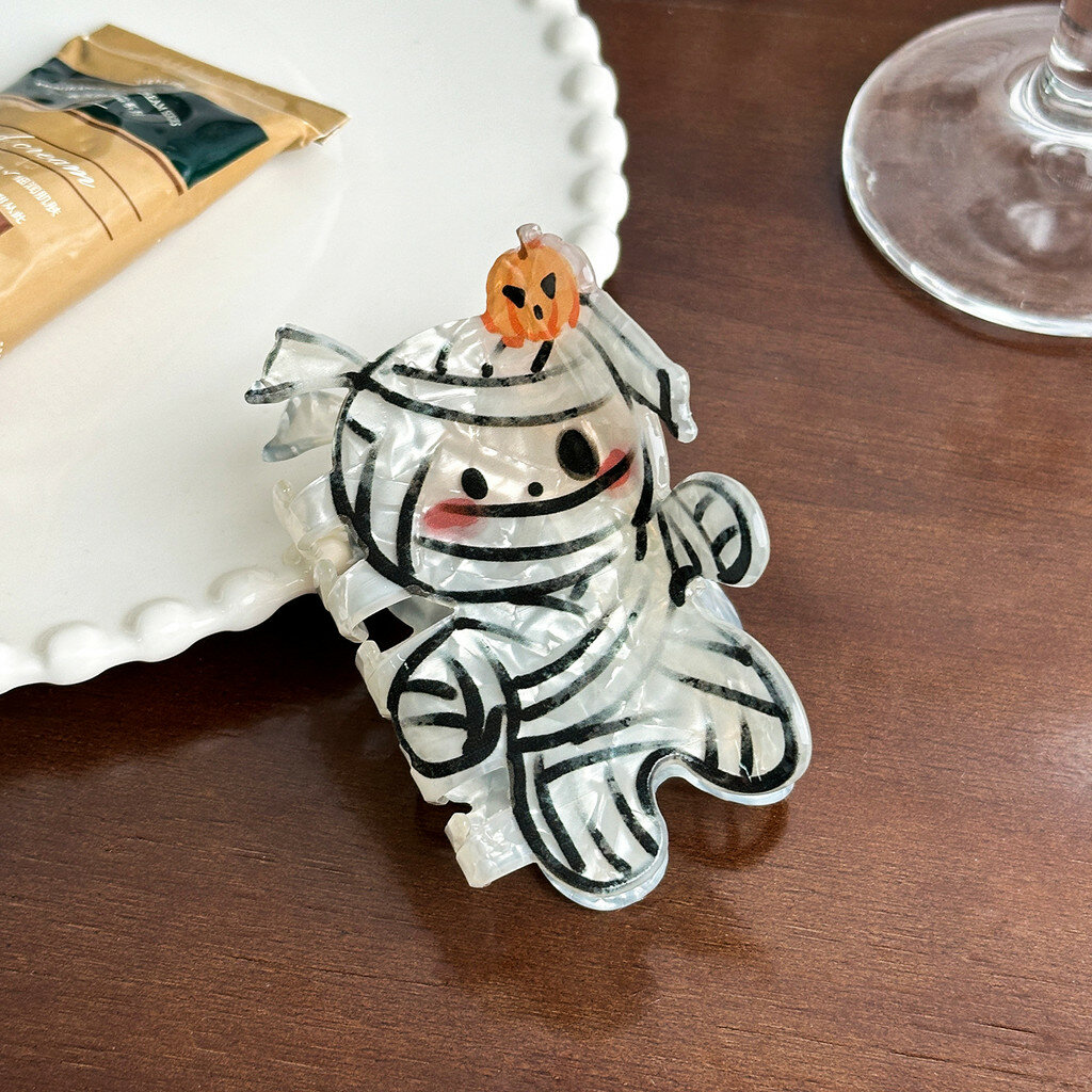 Заколка для волос dark style halloween с дизайном тыква и привидение, для женщин, мумия