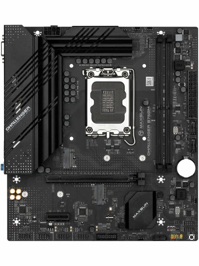 Материнская плата MB Maxsun  LGA1700  1*PCIEx16, 1*PCIEx4, 2*M.2 , 3*SATA3, HDMI+VGA, mATX, 2*DDR4