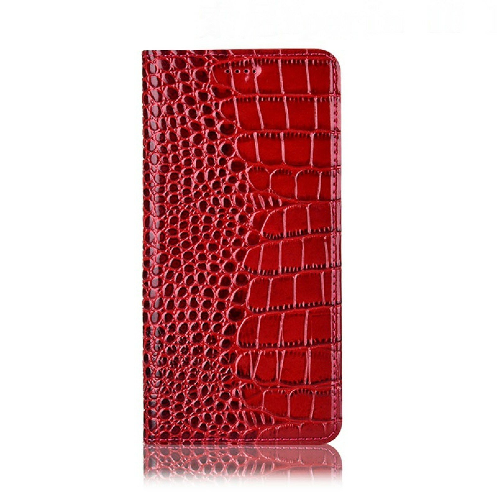 Чехол-книжка MyPads Premium для Samsung Galaxy A40 SM-A405F (2019) из натуральной кожи теленка с фактурой под крокодиловую кожу