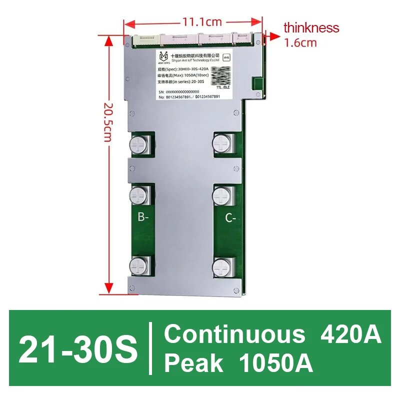 BMS для Li-ion 21-30S 420A less 96V