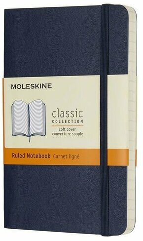 Блокнот Classic Soft А6, 96 листов, в линейку, синий сапфир