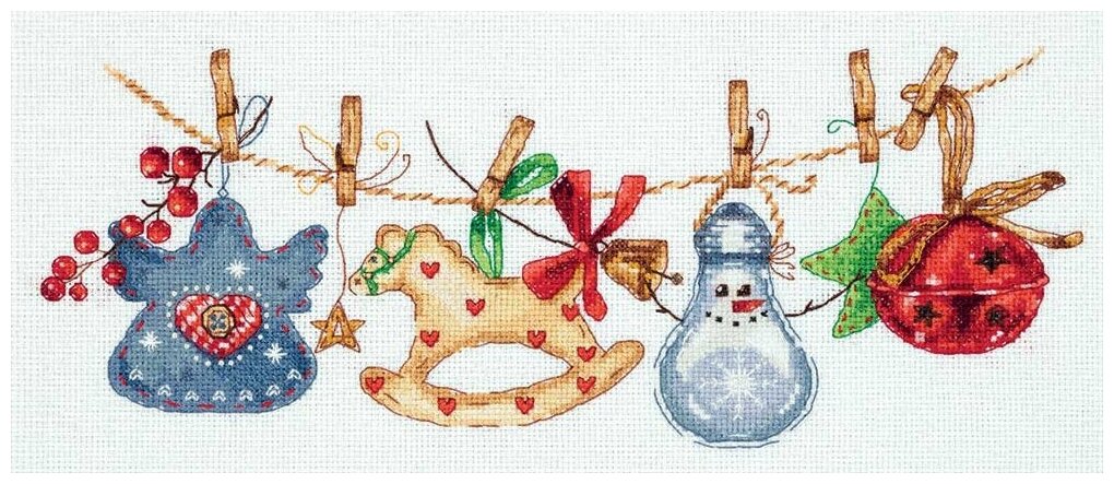 Набор для вышивания PANNA PR-7085 "Праздничная гирлянда" 33х15 см