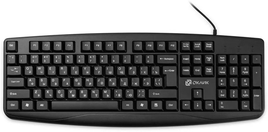 Клавиатура Оклик 105M черный USB (1678092)