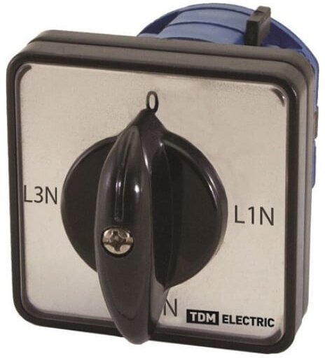 Кулачковый переключатель КПУ11-10/68 (V: 0-L1N-L2N-L3N), TDM SQ0715-0080 (1 шт.)