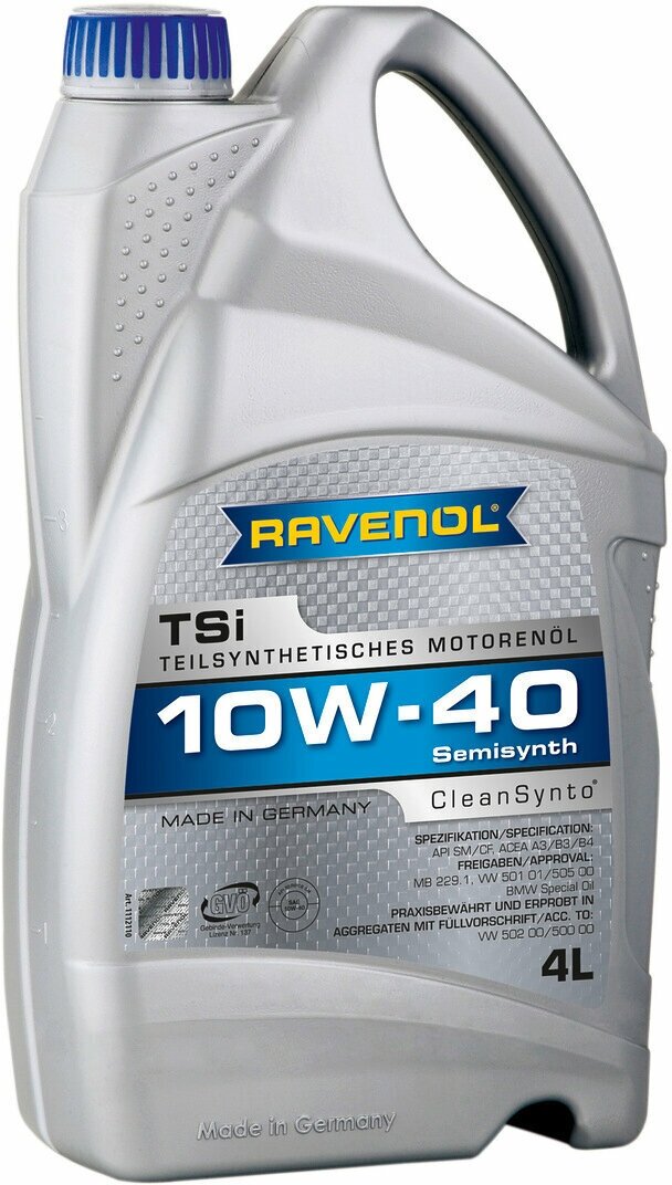 Моторное масло RAVENOL TSI SAE 10W-40 ( 4л) new
