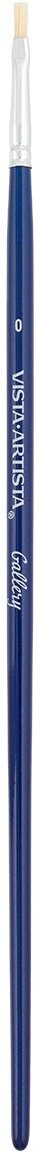 VISTA-ARTISTA Gallery 30012-0 плоская кисть из щетины с длинной ручкой №0 для рисования