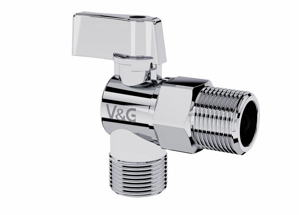 Кран шаровой для подключения сантехнических приборов 1/2" х 1/2" VALOGIN VG-501101
