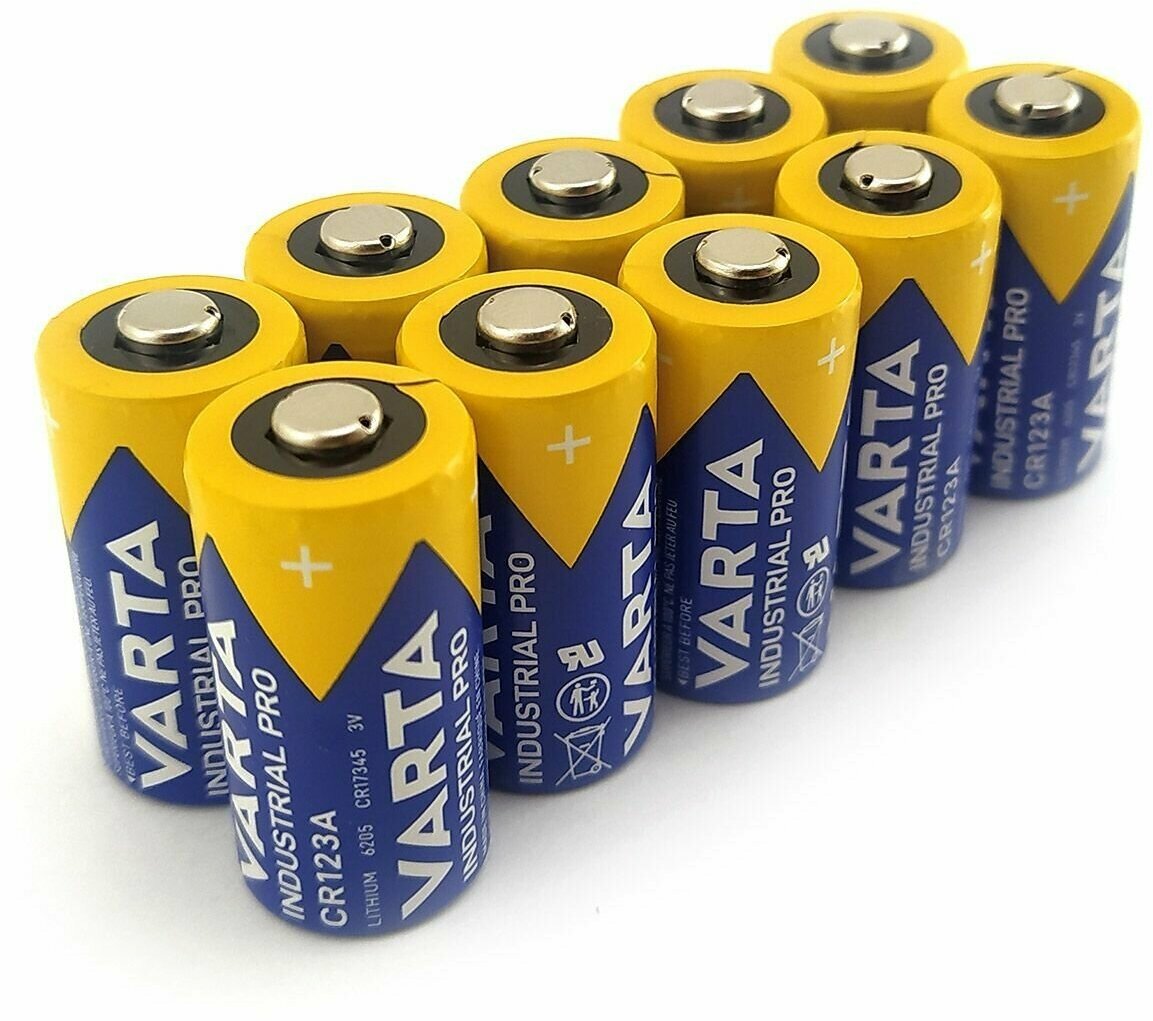 Батарейка (10шт) VARTA CR123 INDUSTRIAL PRO 3В литиевая
