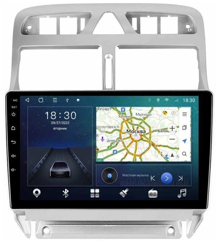 Магнитола CRS-300 Пежо 307 Peugeot 307 2001-2008 - Android 13 - Процессор 8 ядер - Carplay - DSP 36 полос - 4G(Sim)