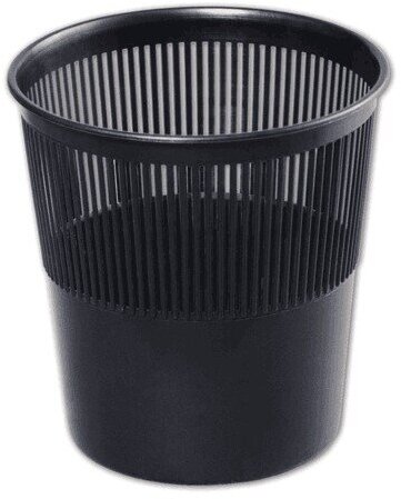 Корзина для бумаг, 9 л, сетчатая, черная, СТАММ, КР21