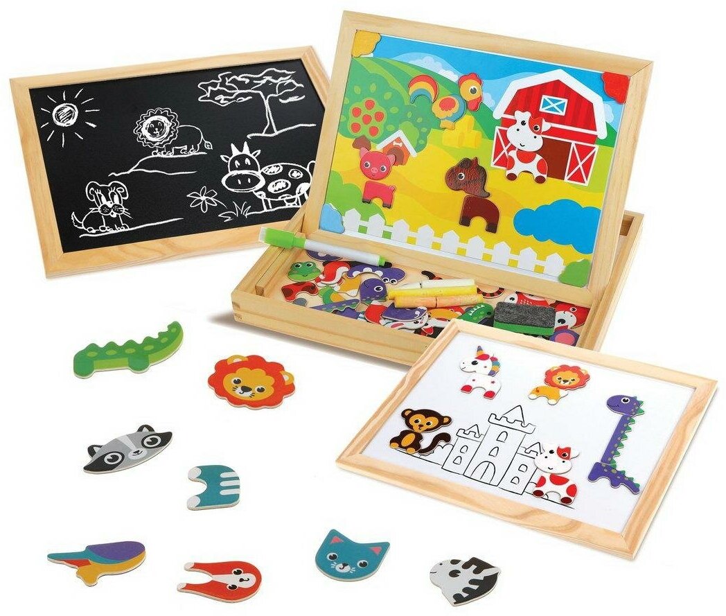 Игровой набор Бизи-чемоданчик "Животные" доска для рисования Mapacha 76839