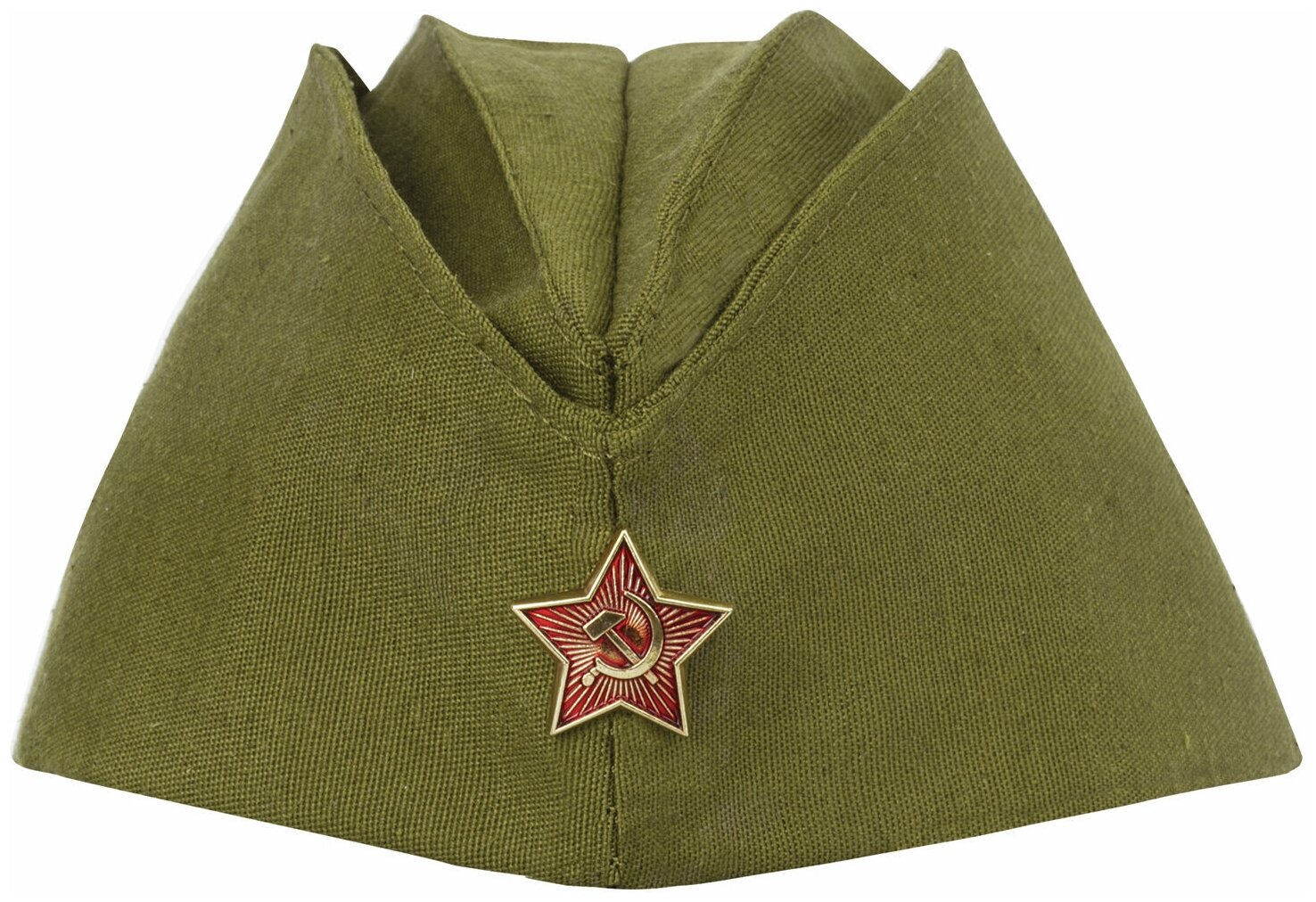 Упаковка 5 шт. Пилотка военная двуслойная, металлическая красная звезда, размер 56 (универсальный), ПЛ-11