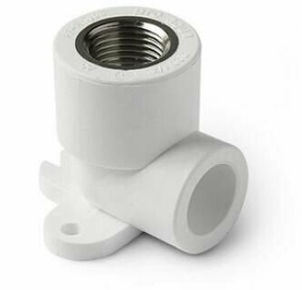 Угольник комбинированный с креплением внутренняя резьба 25 х 1/2" (10 шт) Berke Plastik Турция