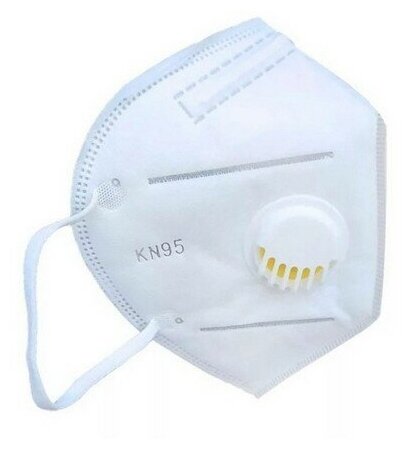 Респиратор медицинский KN95 с клапаном (N95, защита FFP2)