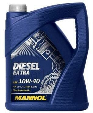 MANNOL 1106 Масло моторное 10W40 MANNOL 7504 5л полусинтетика Diesel Extra CH-4/SL, B3/A3