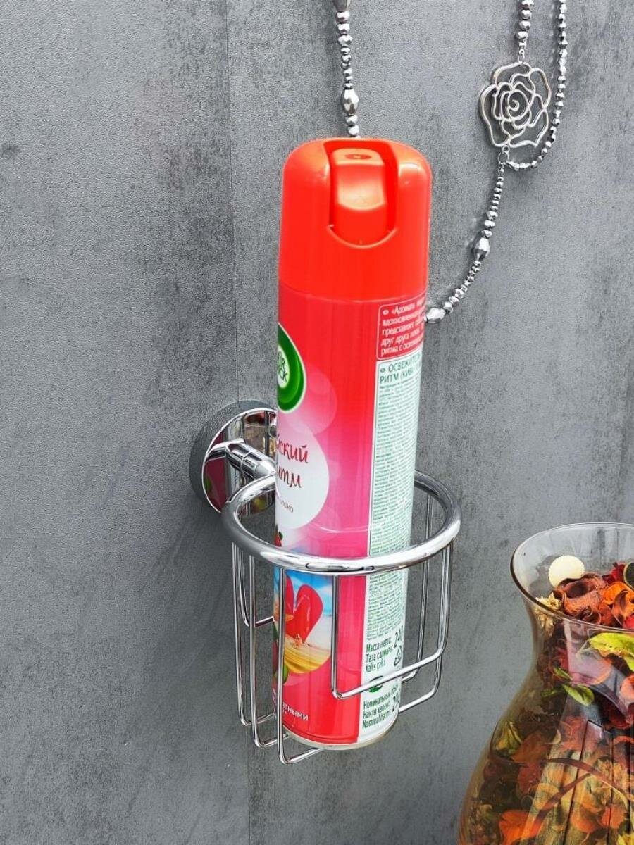 Держатель для ванной Rainbowl 2232 LONG освежителя воздуха настенный "Сетка" хром