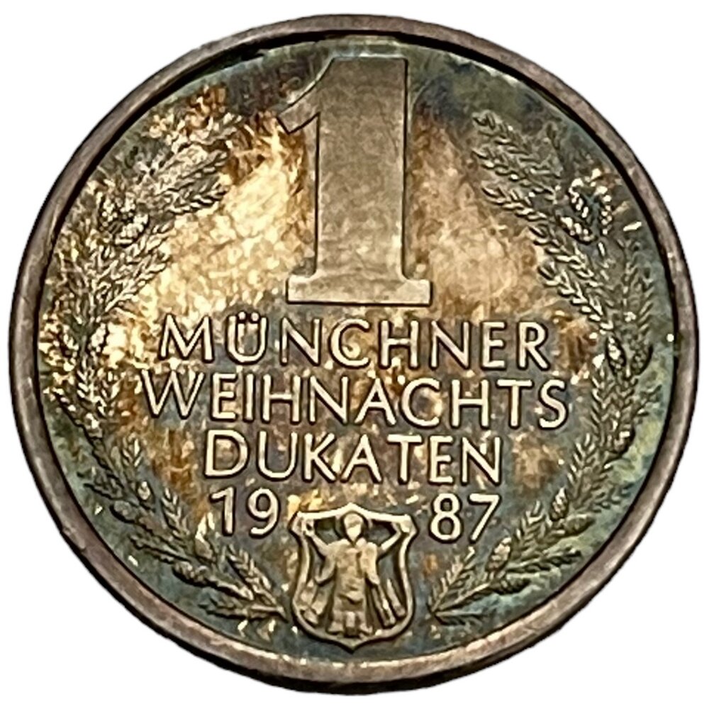 ФРГ (Германия), Мюнхен, жетон 1 рождественский дукат 1987 г.