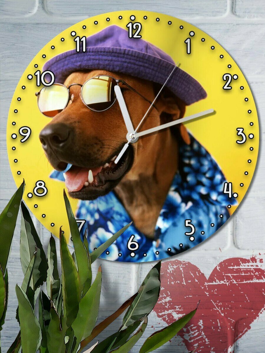 Настенные часы УФ с рисунком животные - 57