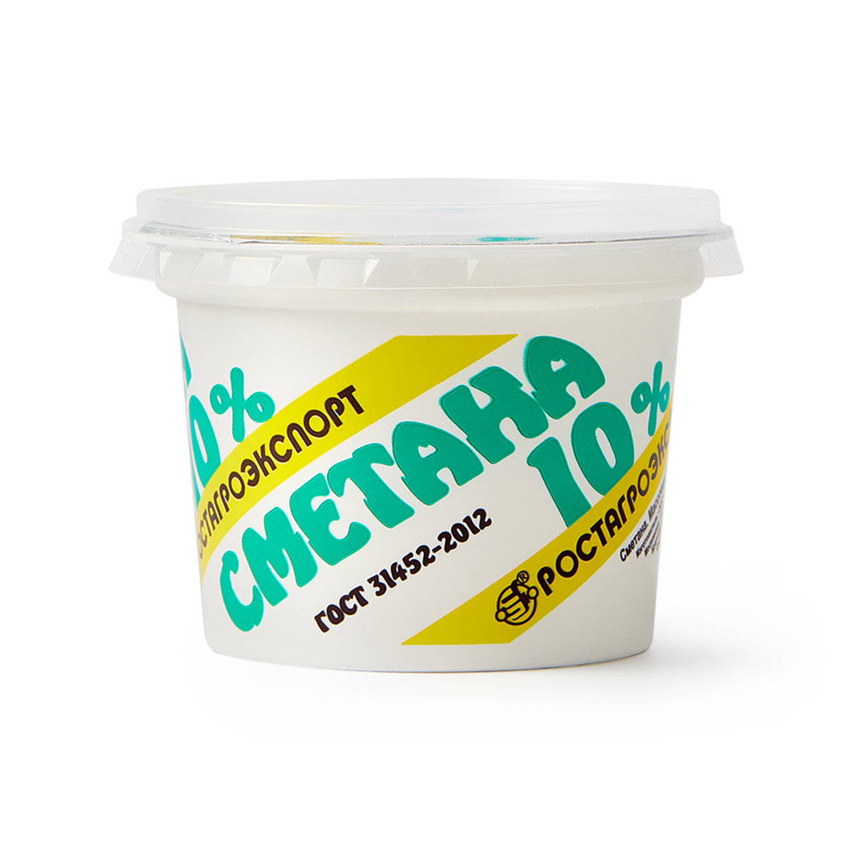 Сметана Ростагроэкспорт, 10%, без заменителя молочного жира, 180 г