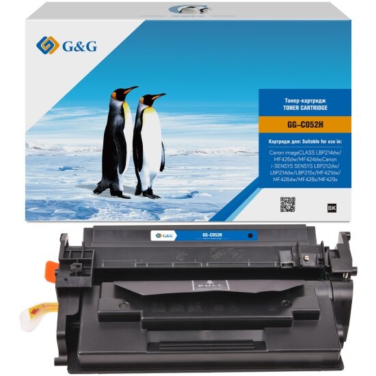 Картридж лазерный G&g GG-C052H черный (9200стр.) для Canon MF421/426/428/429/LBP 212/214/215