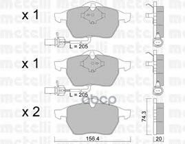 К-т дисков. тормоз. колодок Metelli арт. 2201813