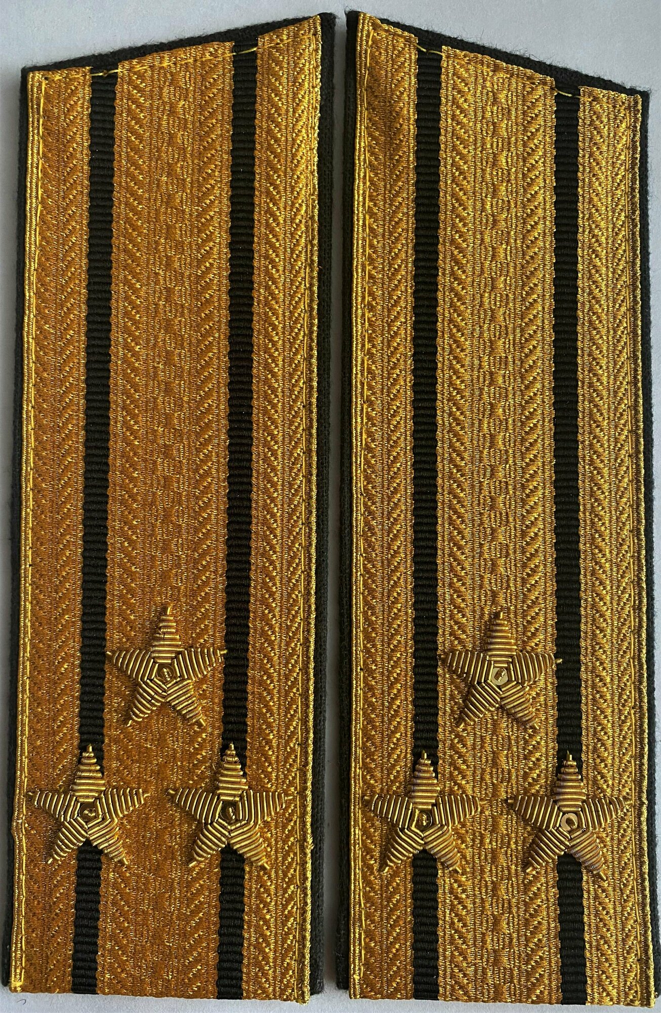 Погоны ВМФ парадные со скосом, капитан 1-го ранга