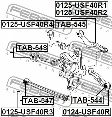 Сайленблок задней тяги FEBEST TAB545