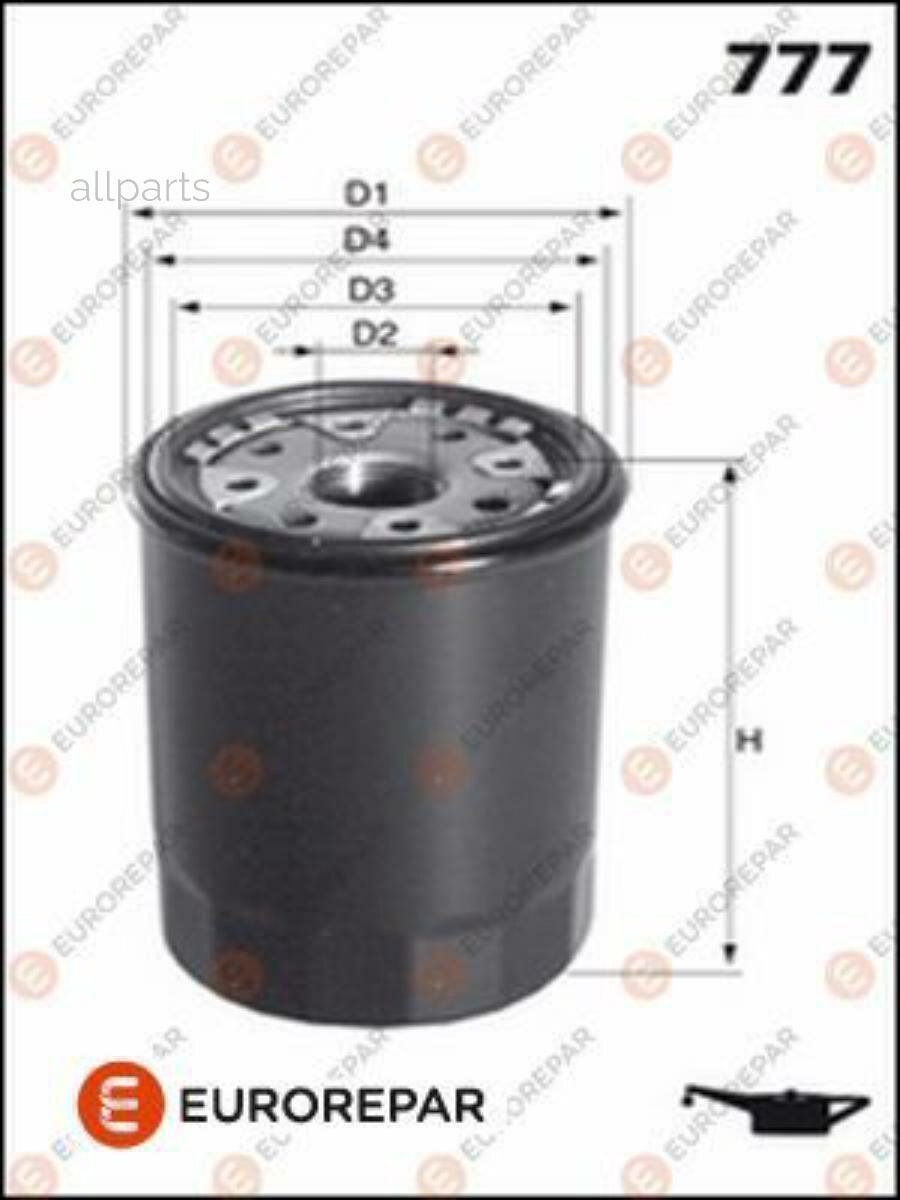 EUROREPAR 1637765180 EUROREPAR Фильтр масляный 1637765180