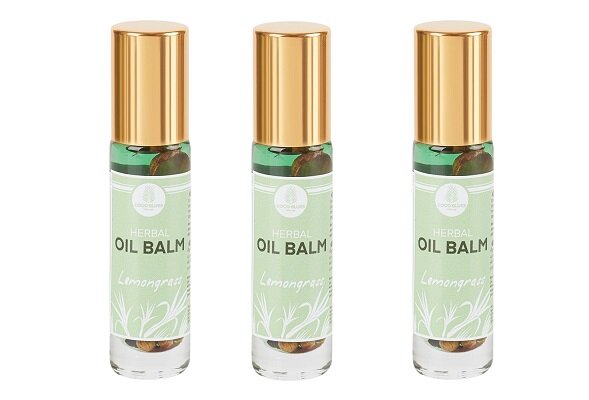 Травяной масляный бальзам Coco Blues, с лемонграссом от тошноты и головной боли, 10 гр, 3 шт.